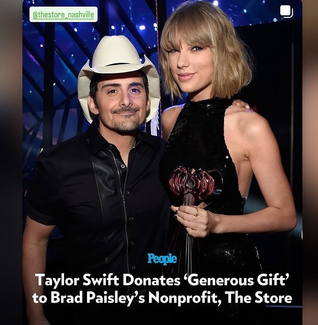 Taylor Swift donates to Brad Paisley's Nashville charity | Zia Country ...
